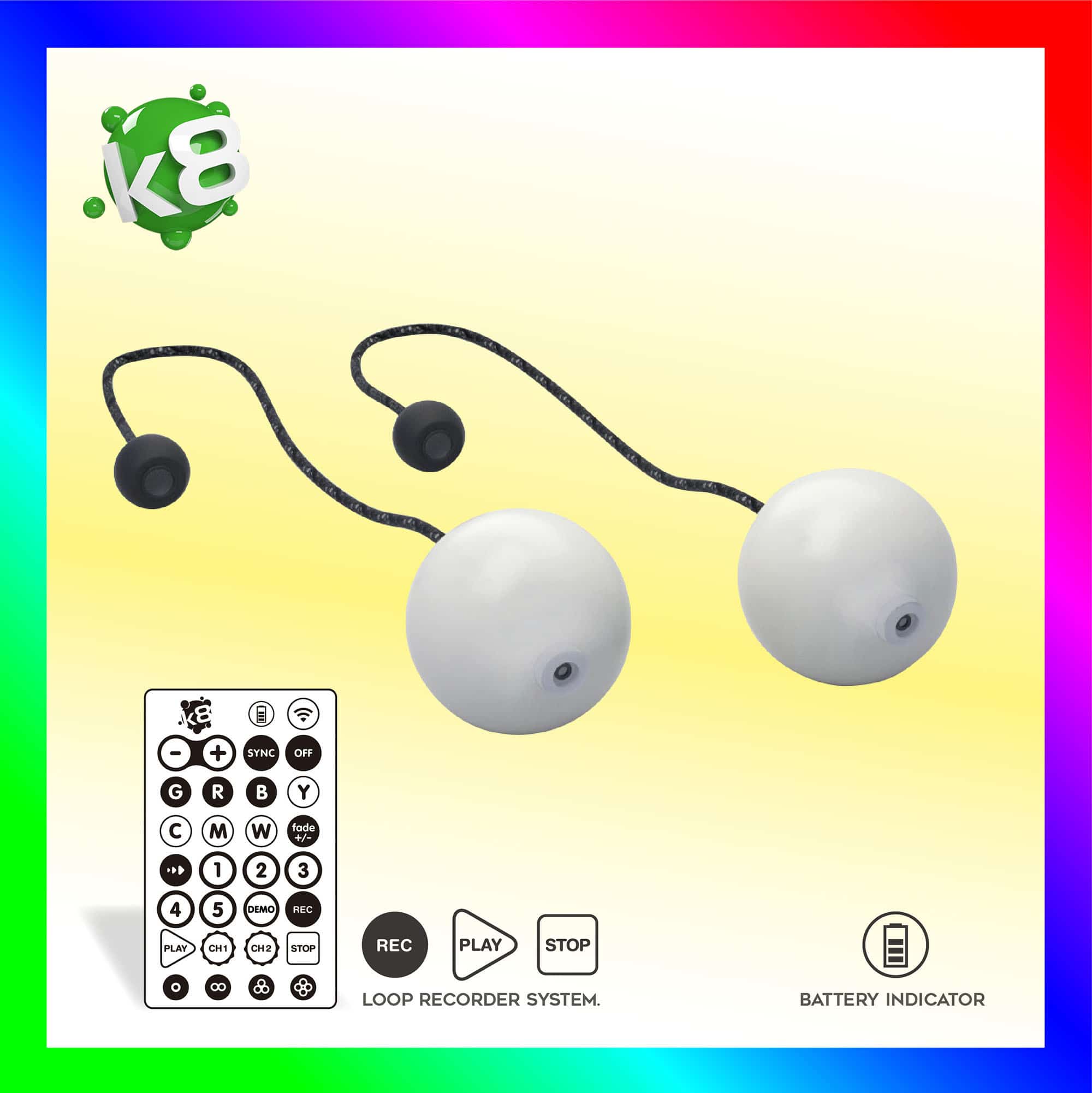 Led Contact Poï 88mm RGB-1R | Juggling & Circus | Goudurix